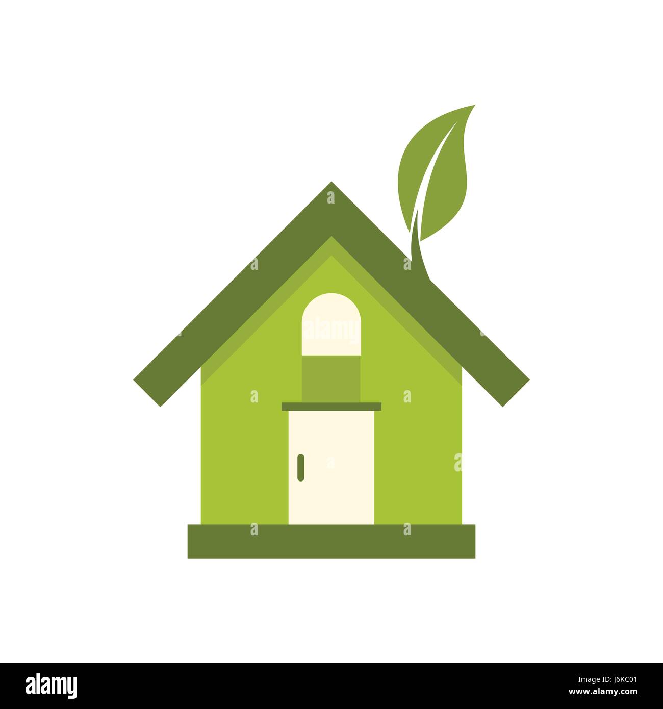 Eco house icon, flat style Stock Vector Image & Art - Alamy
