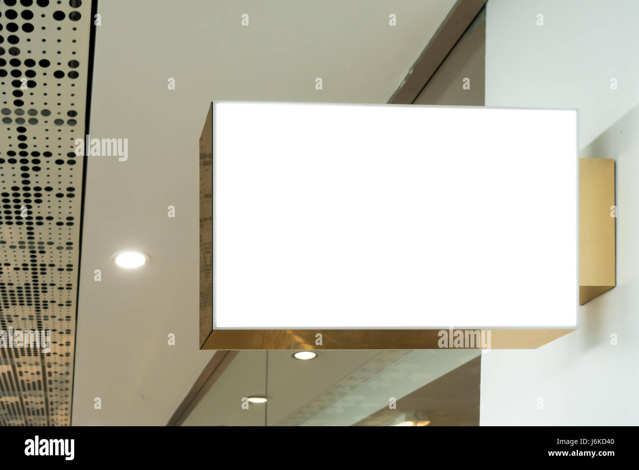 Mock up. Signboard of store, shop. Rectangular shape Stock Photo - Alamy