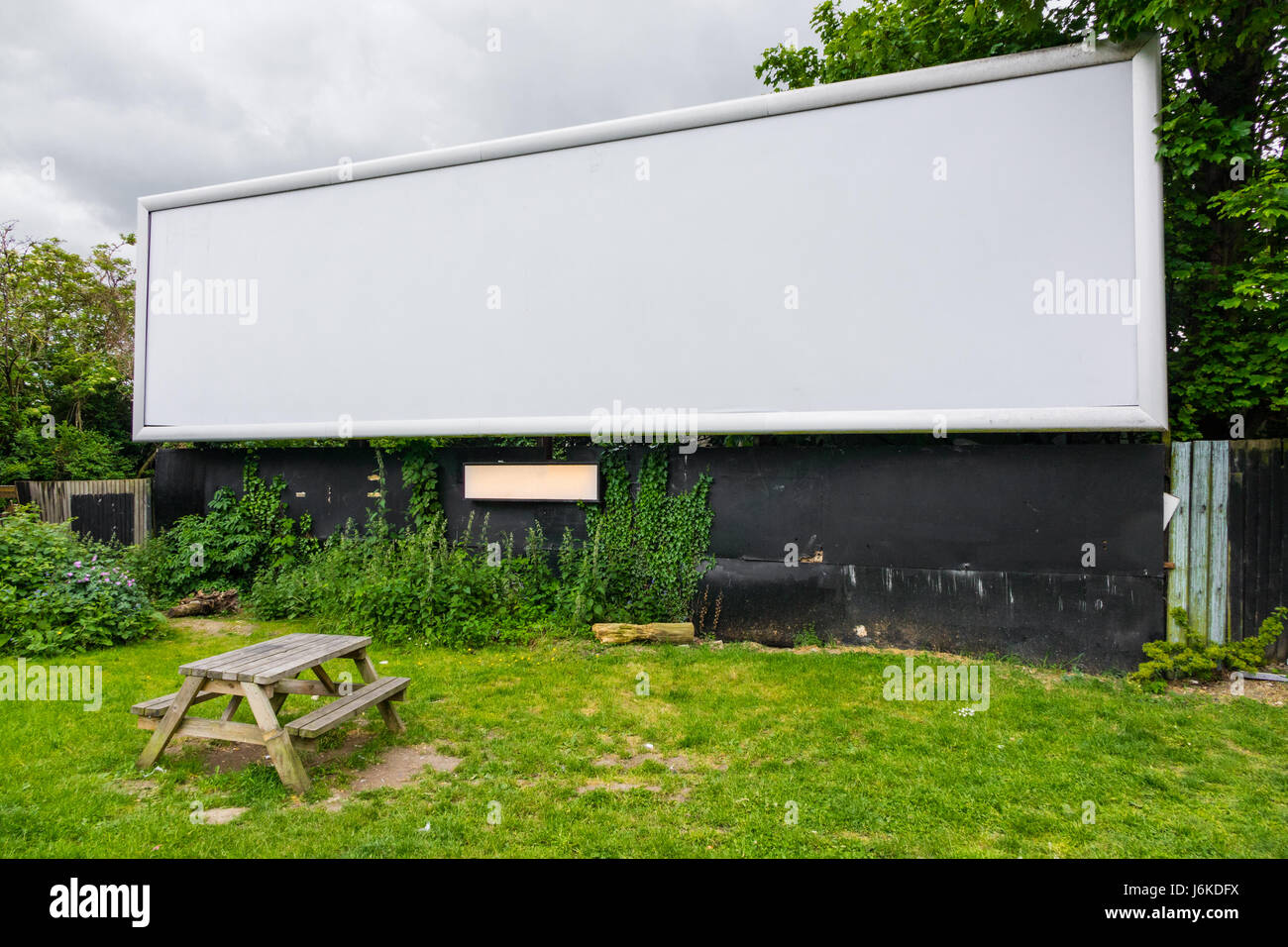 A large empty advertising billboard is blank and empty read to have new ...