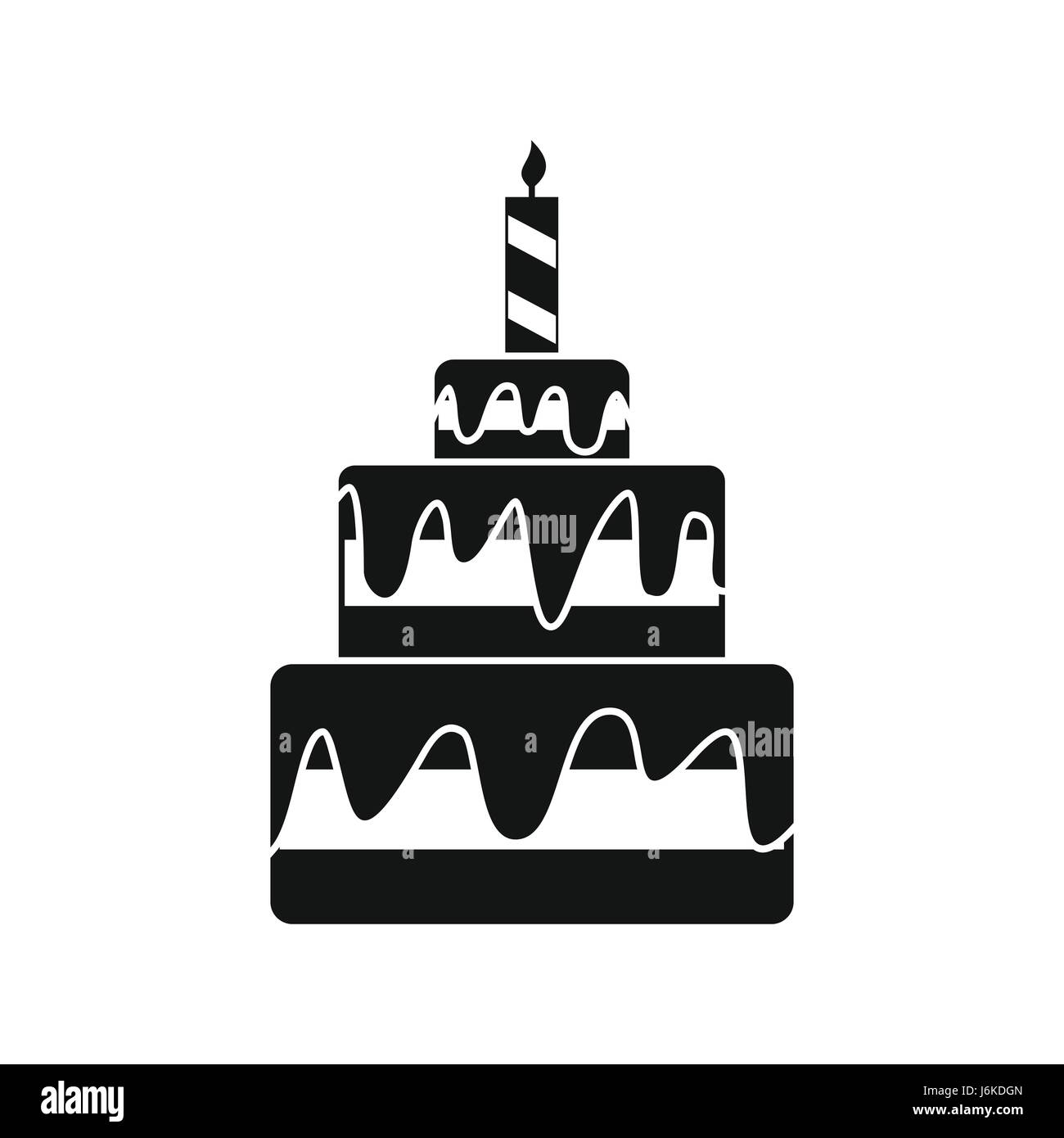 Cake icon, simple style Stock Vector Image & Art - Alamy