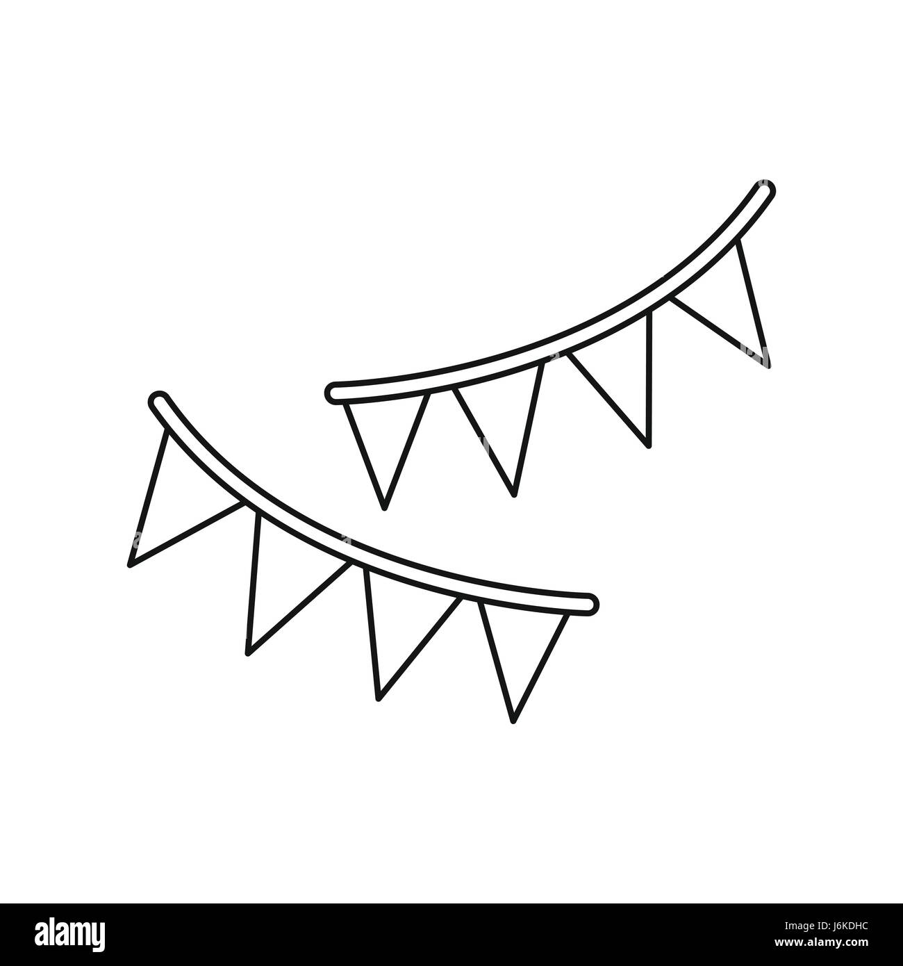 Holiday flags icon, outline style Stock Vector Image & Art - Alamy