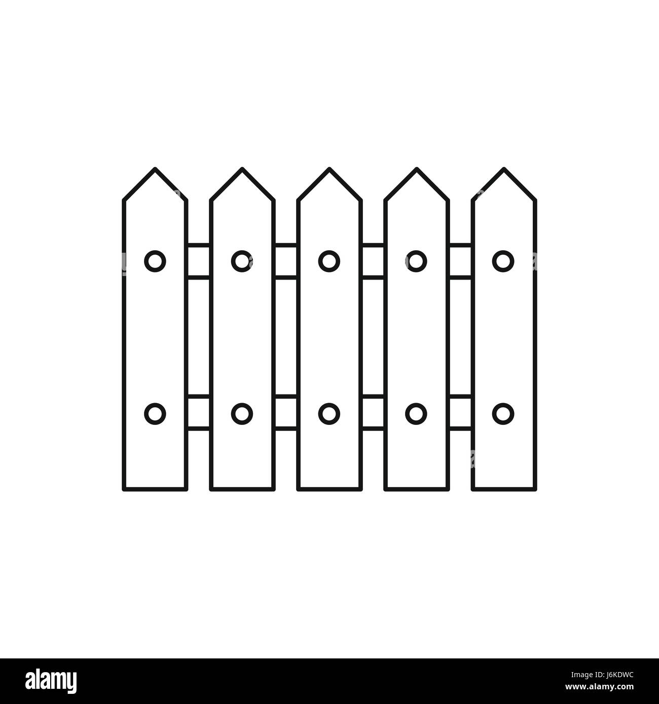 Fence icon, outline style Stock Vector Image & Art - Alamy