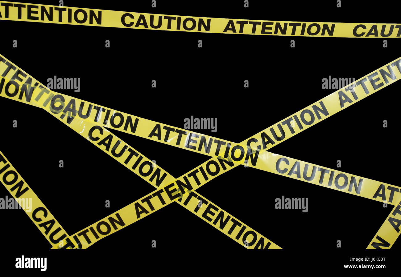 danger caution warning tape barricade danger object black swarthy ...