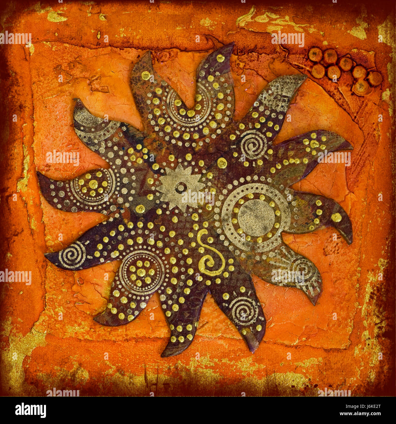 collage with sun,painting Stock Photo - Alamy