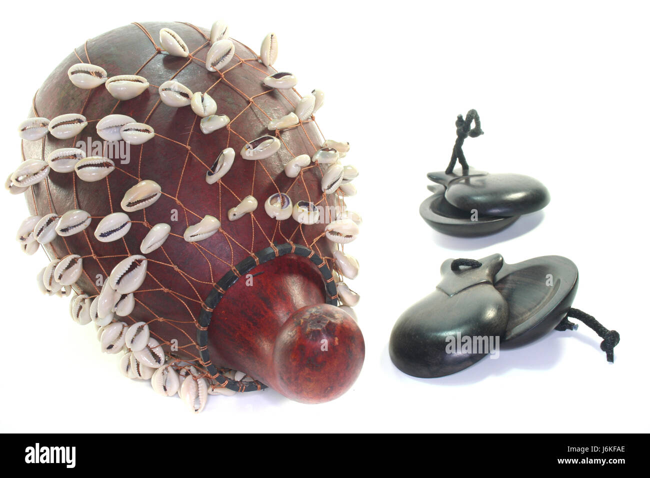 gourd rattle with castanets Stock Photo - Alamy