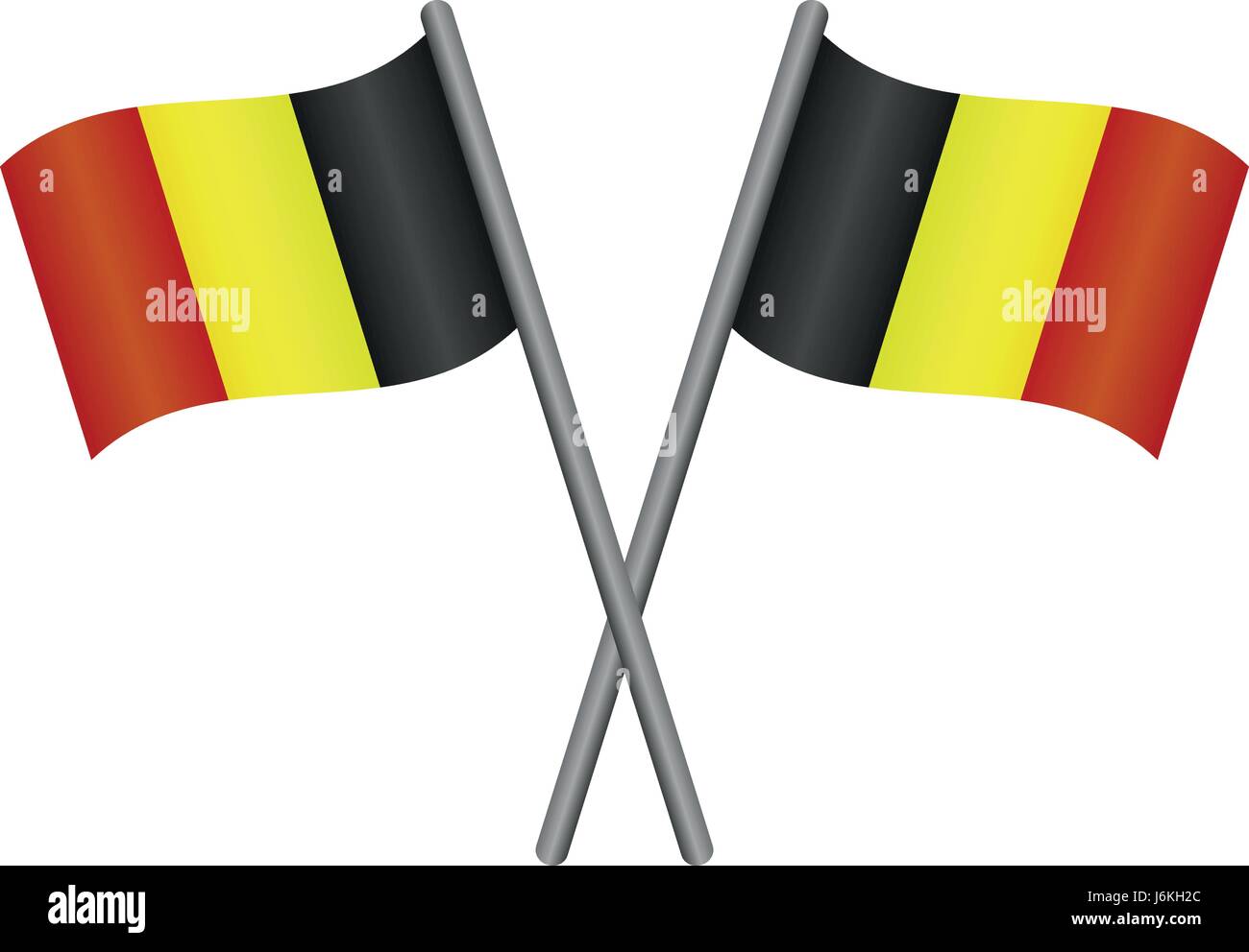 Fluttering belgium flag in Stock Vector Images - Alamy