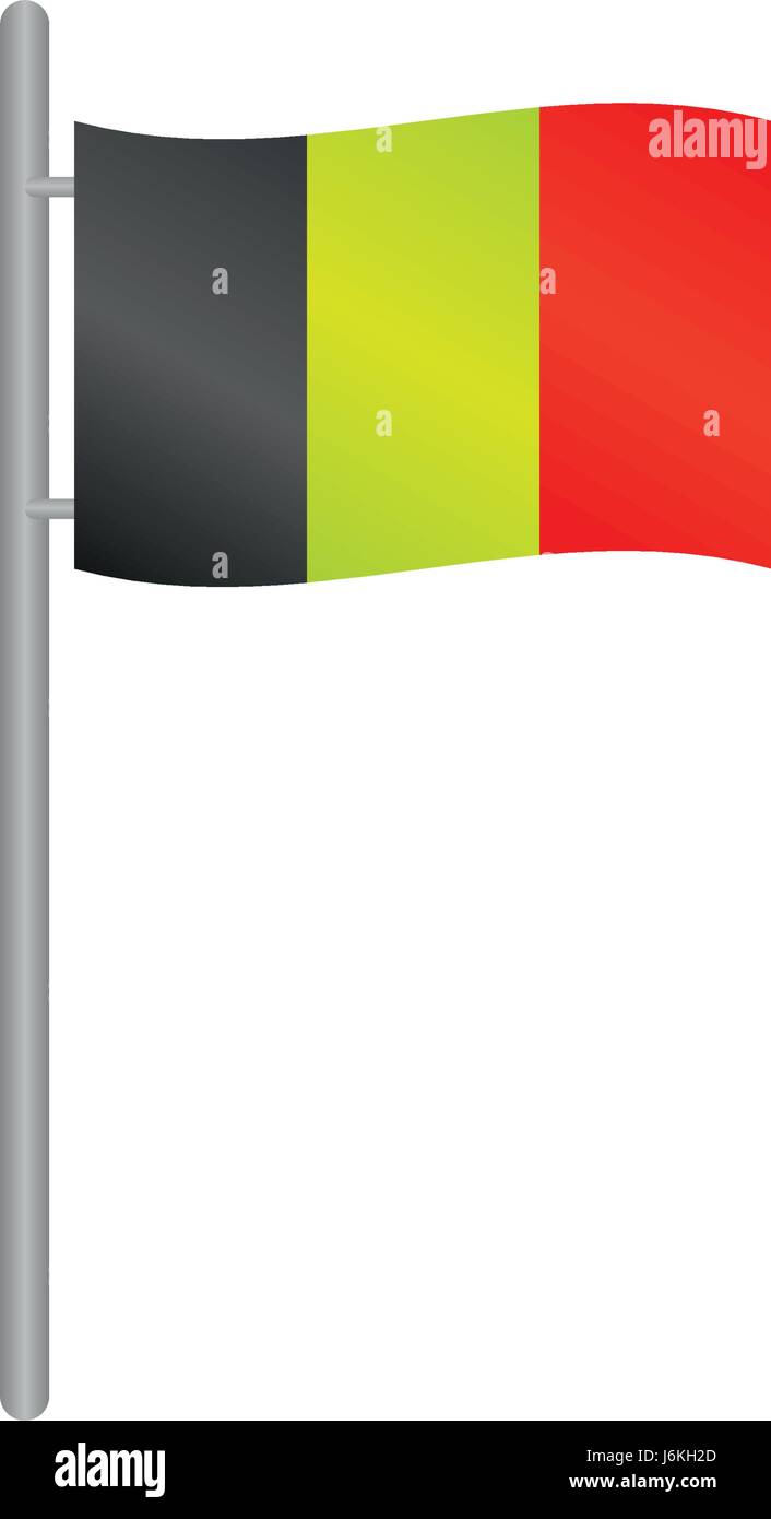 Fluttering belgium flag in Stock Vector Images - Alamy