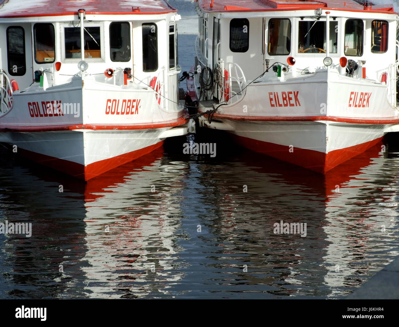 two ships on the alster Stock Photo - Alamy