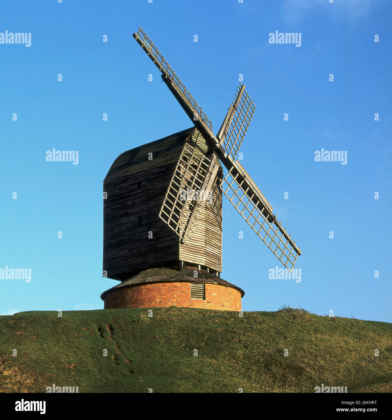 buildings hill england windmill mill sail style of construction ...