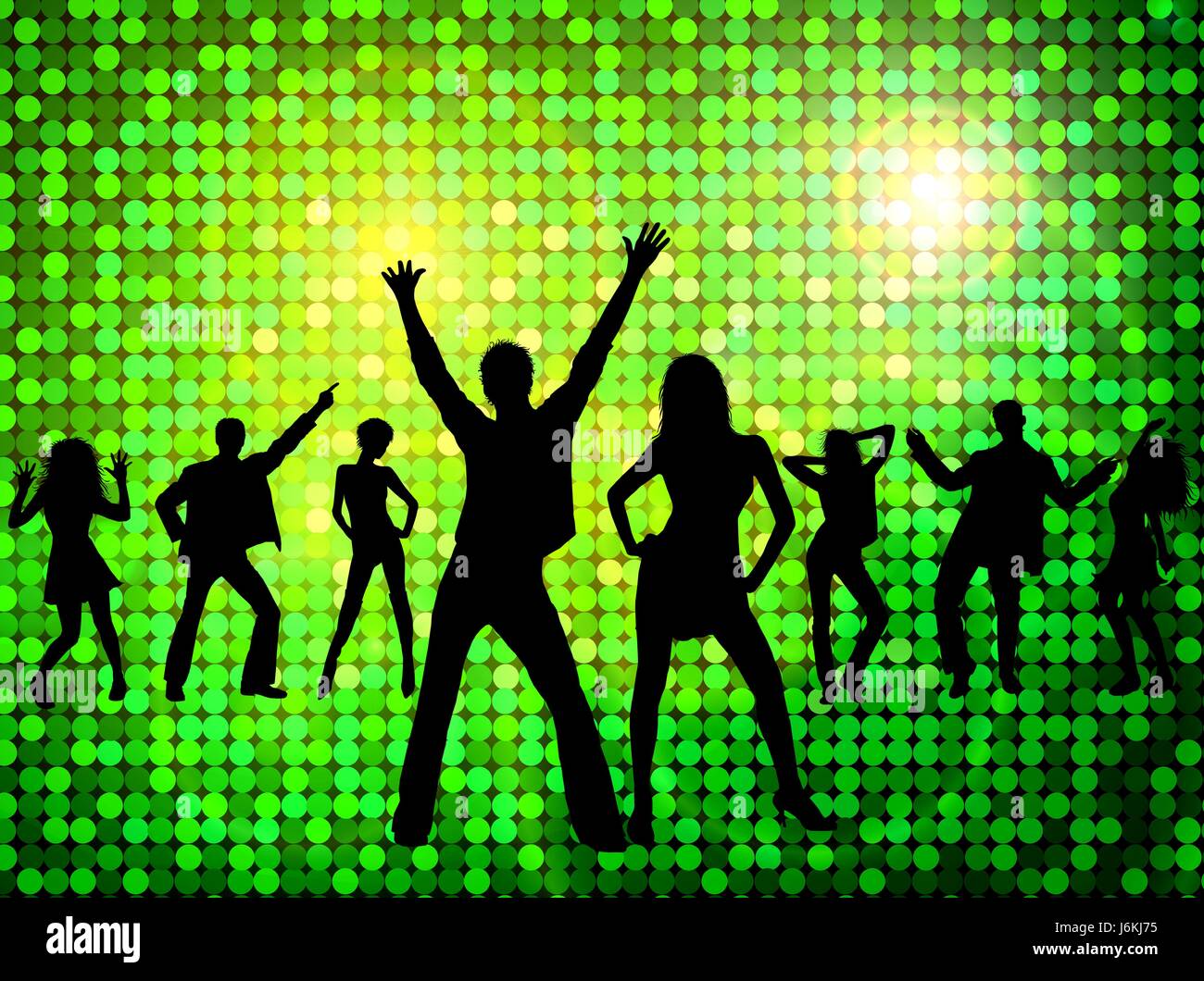 disco - dancing group Stock Photo - Alamy