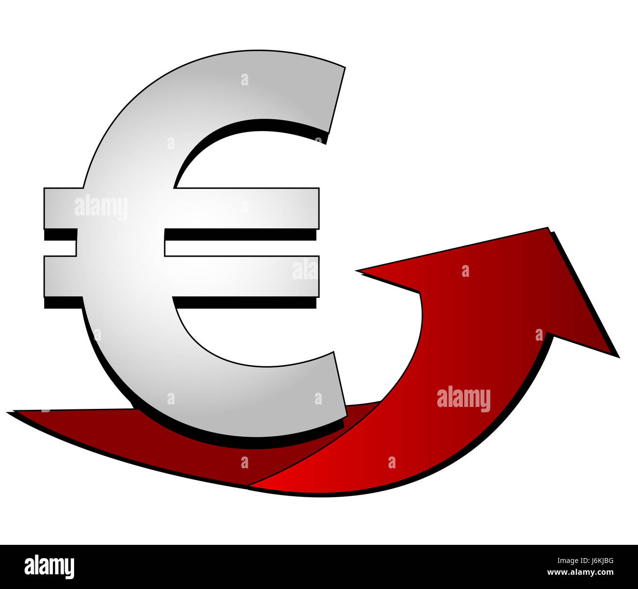 symbol euro ascending Stock Photo - Alamy