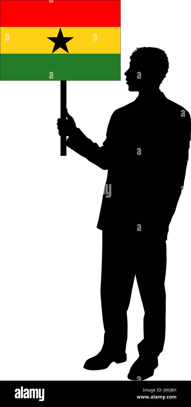 man with flag ghana Stock Photo - Alamy