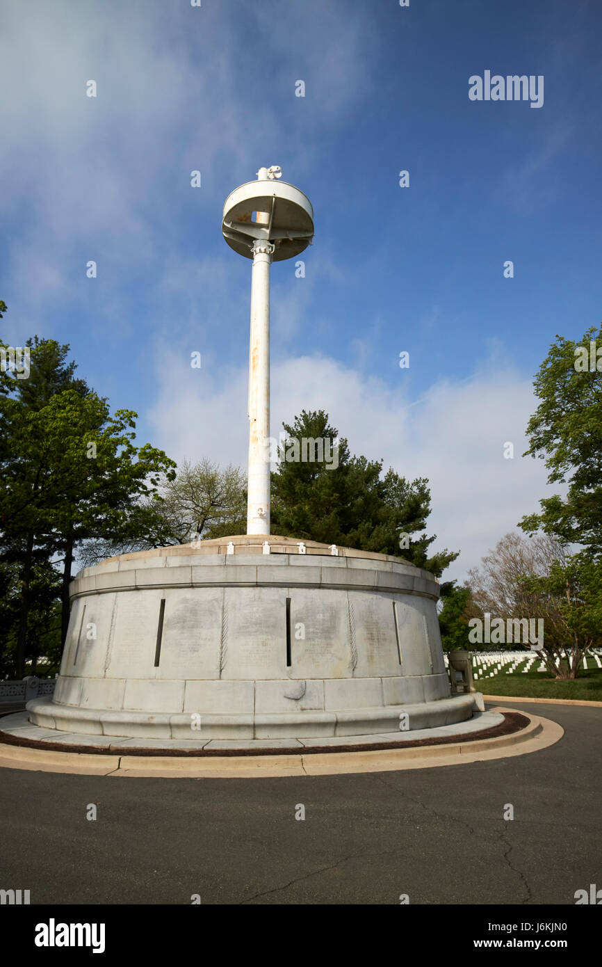 USS Maine mast memorial at arlington cemetery Washington DC USA Stock ...