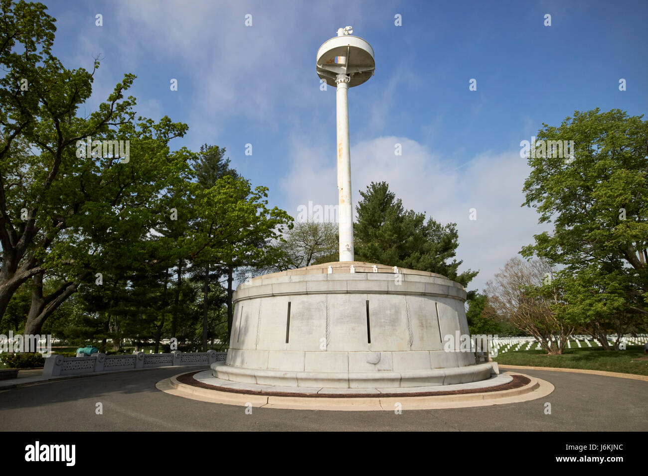 USS Maine mast memorial at arlington cemetery Washington DC USA Stock ...