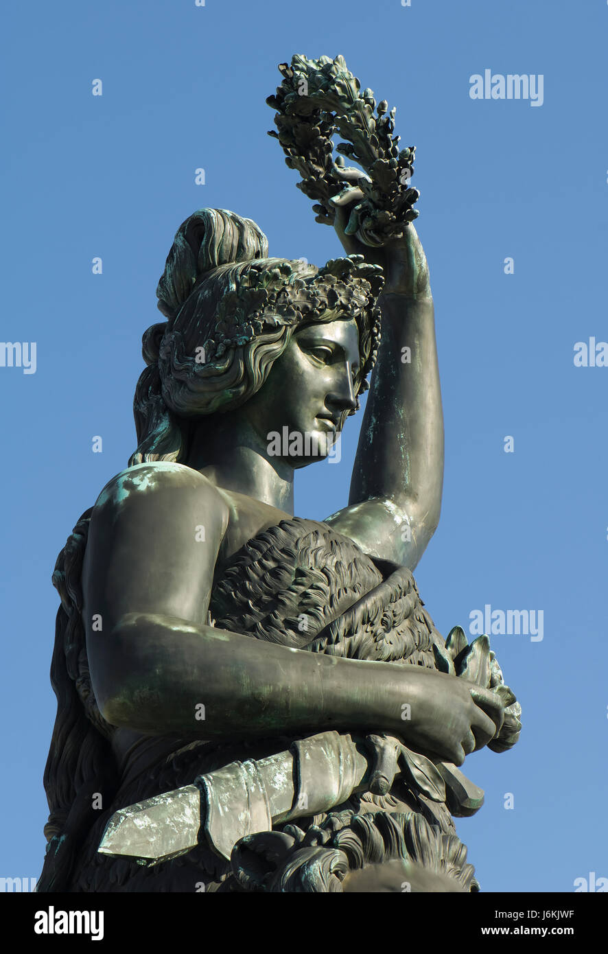 woman art statue bavaria sightseeing germany german federal republic ...