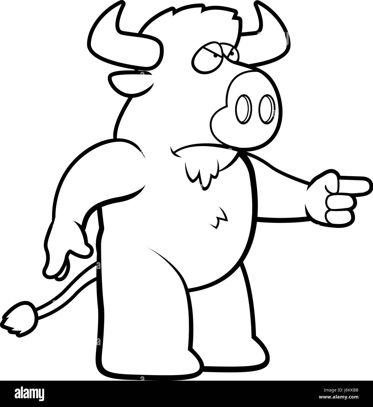 A cartoon buffalo with an angry expression Stock Vector Image & Art - Alamy
