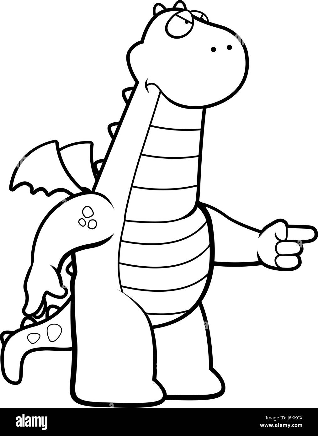 A cartoon dragon with an angry expression Stock Vector Image & Art - Alamy