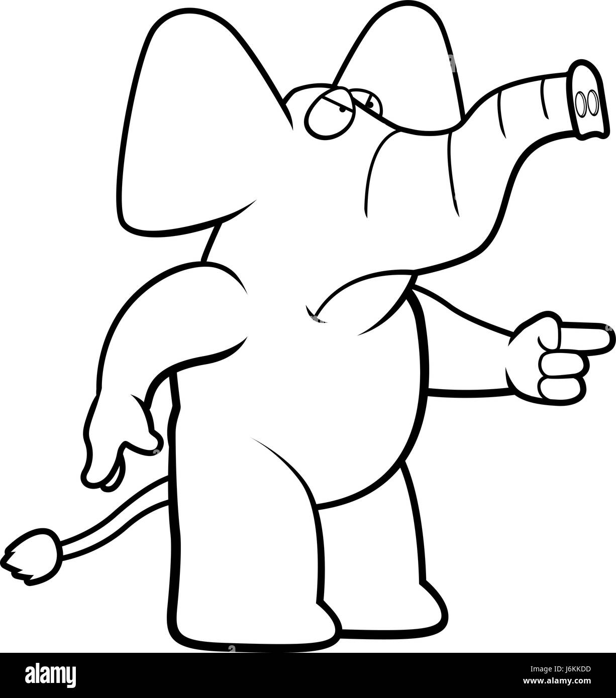 A cartoon elephant with an angry expression Stock Vector Image & Art ...