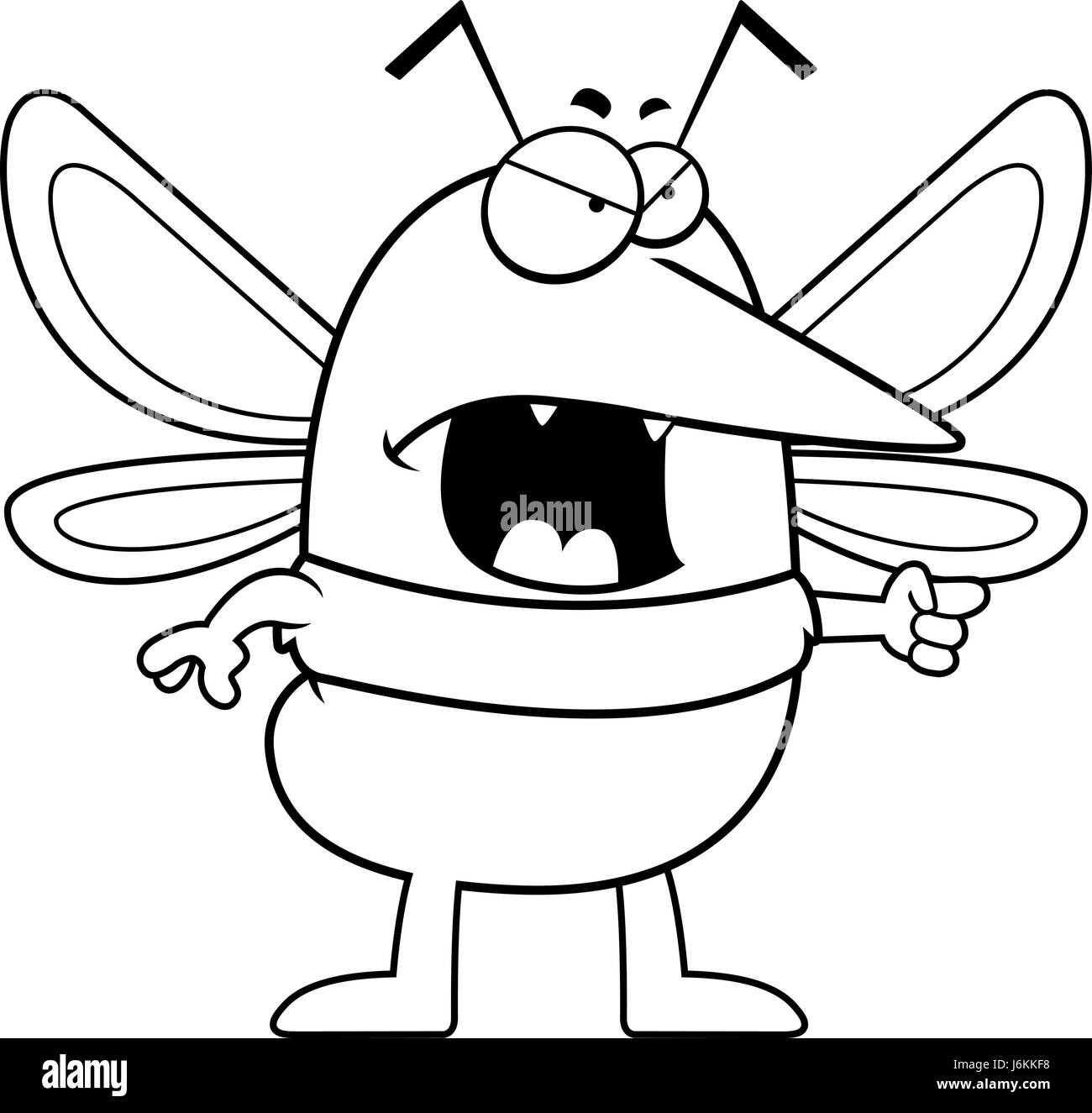 A cartoon mosquito with an angry expression Stock Vector Image & Art ...