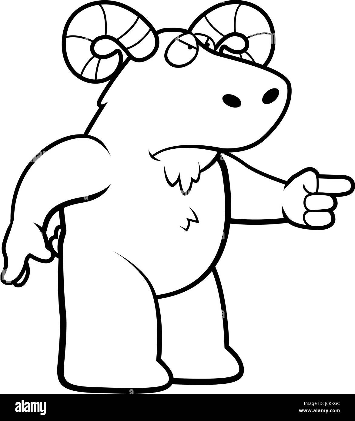 A cartoon ram looking angry and pointing Stock Vector Image & Art - Alamy