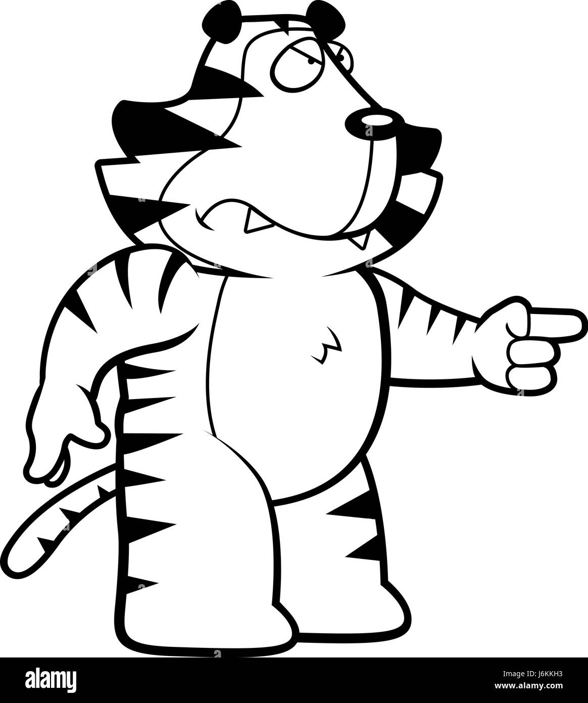 A cartoon tiger looking angry and pointing Stock Vector Image & Art - Alamy