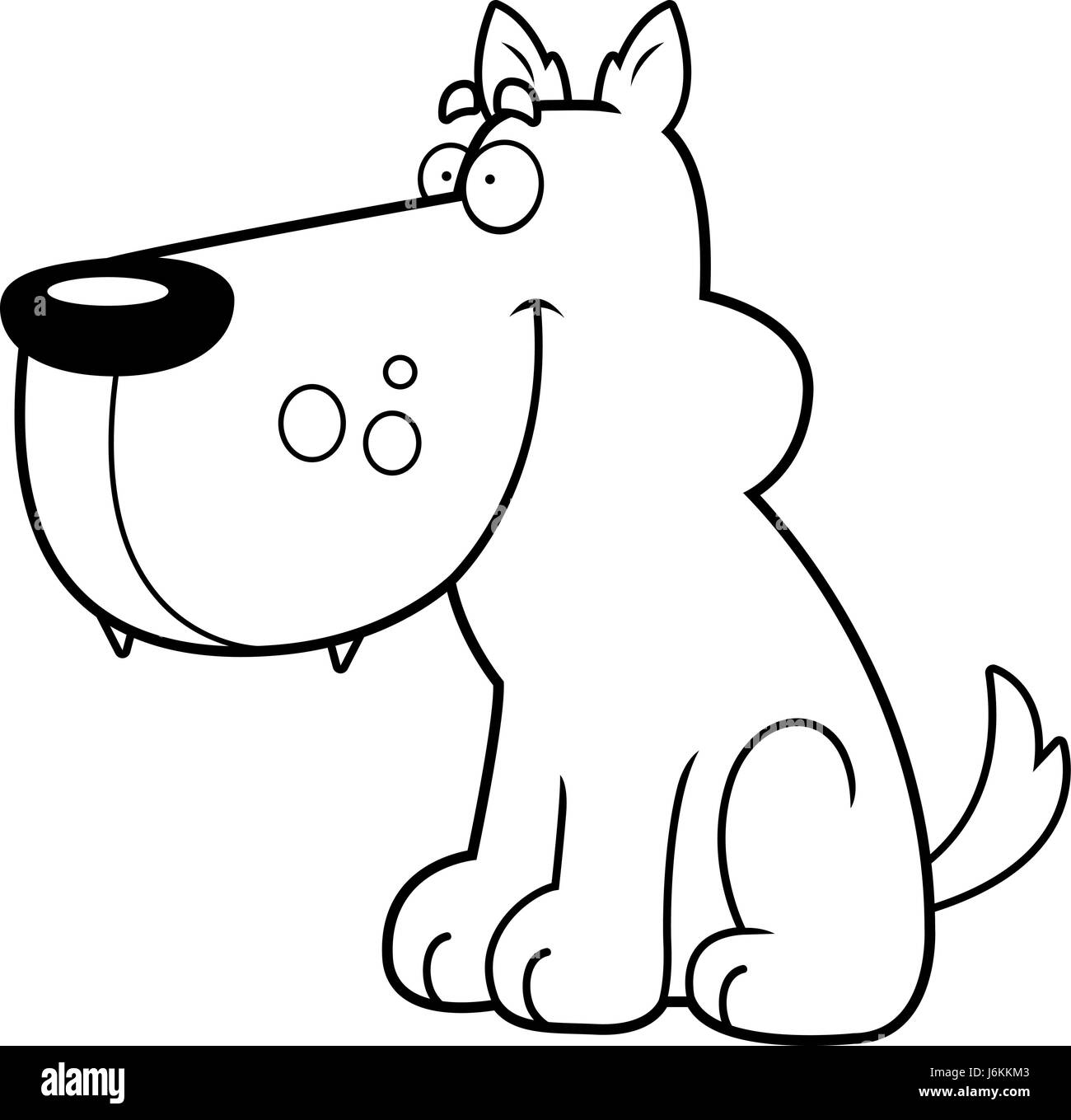 Cartoon wolf sitting hi-res stock photography and images - Alamy