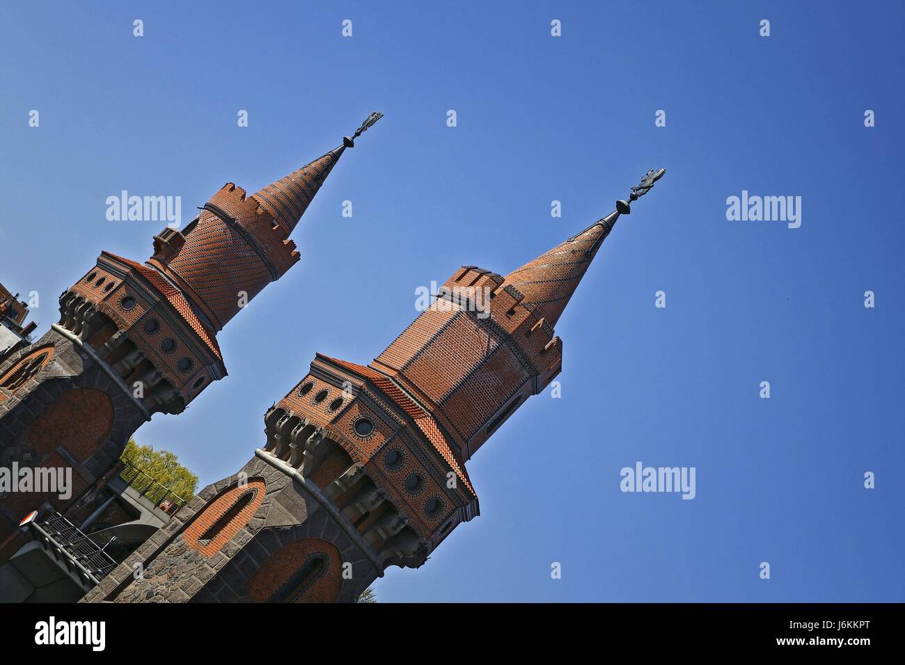 window porthole dormer window pane bridge berlin pre gothic brick blue ...