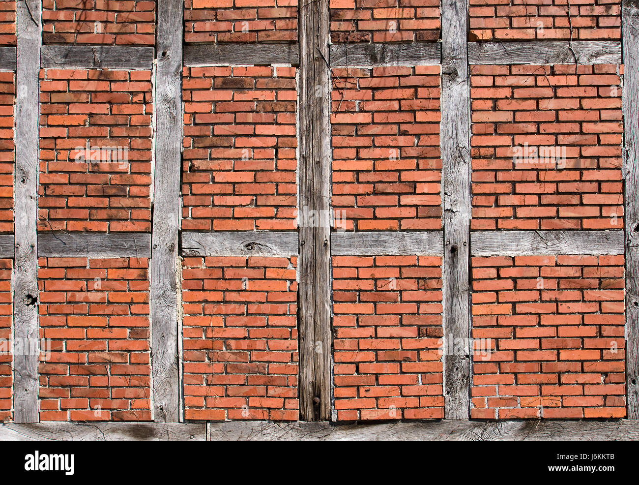 wood beam frame-work brick old wall macro close-up macro admission ...