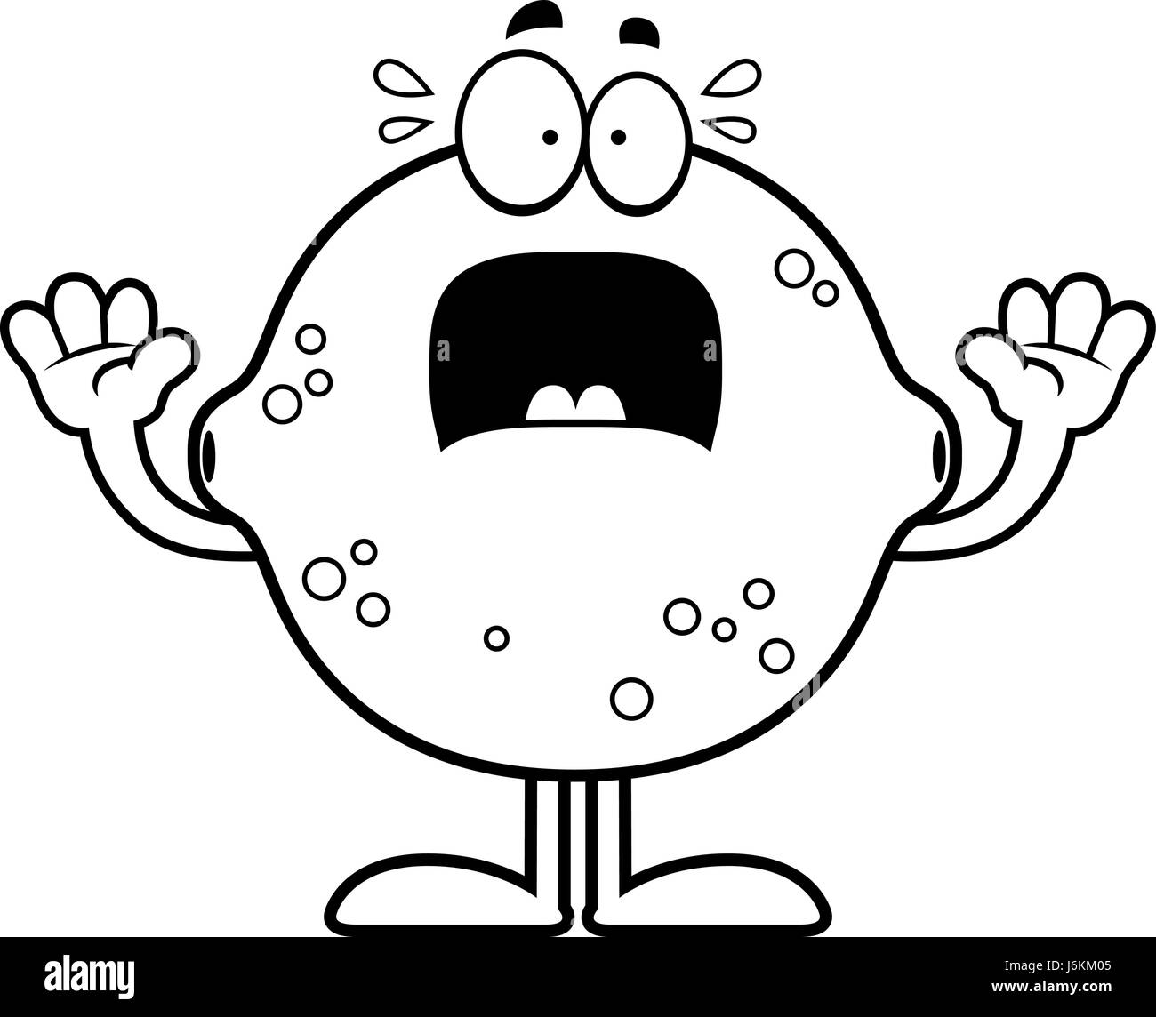 A cartoon illustration of a lemon looking scared Stock Vector Image ...