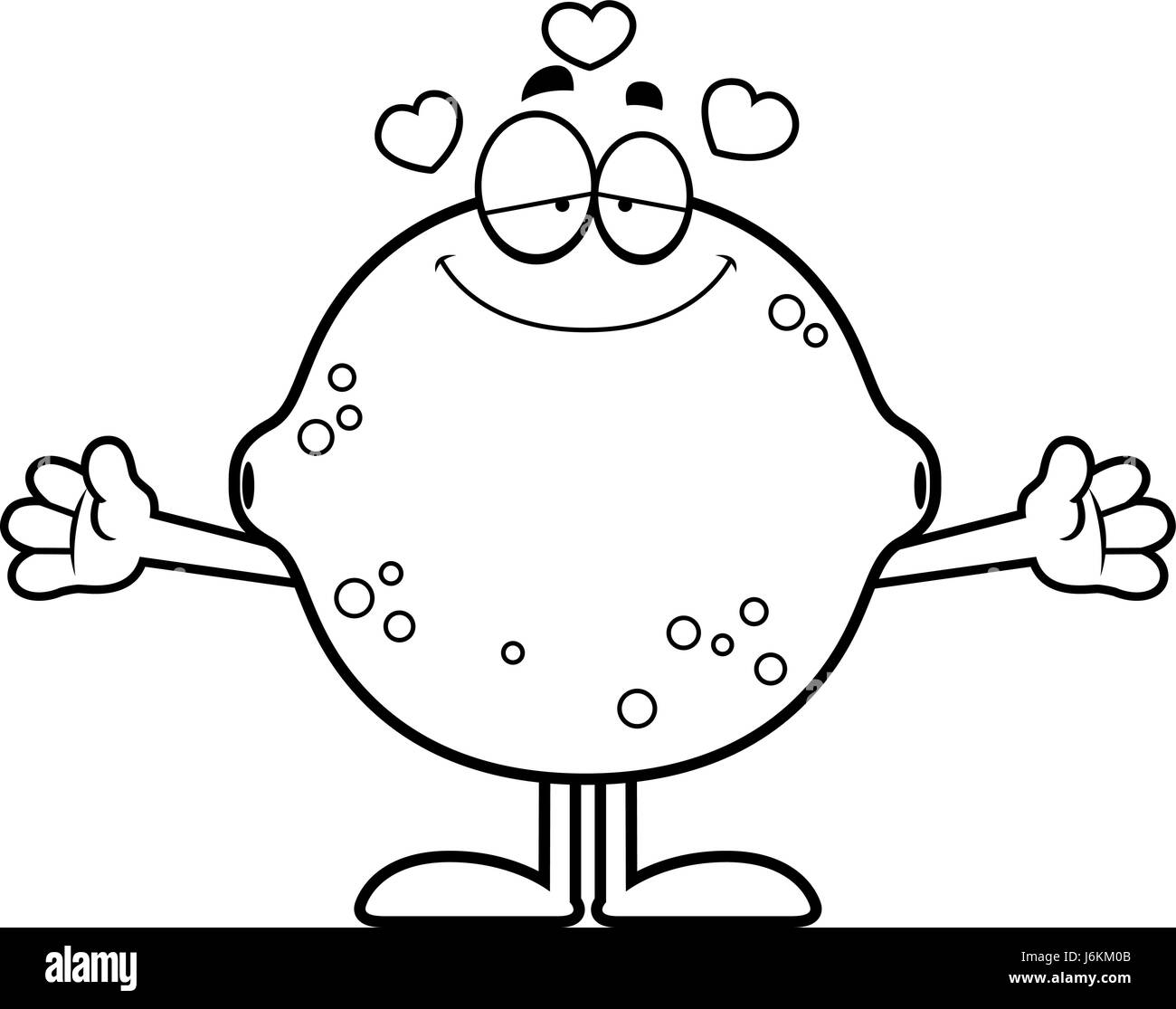 A cartoon illustration of a lemon ready to give a hug Stock Vector ...