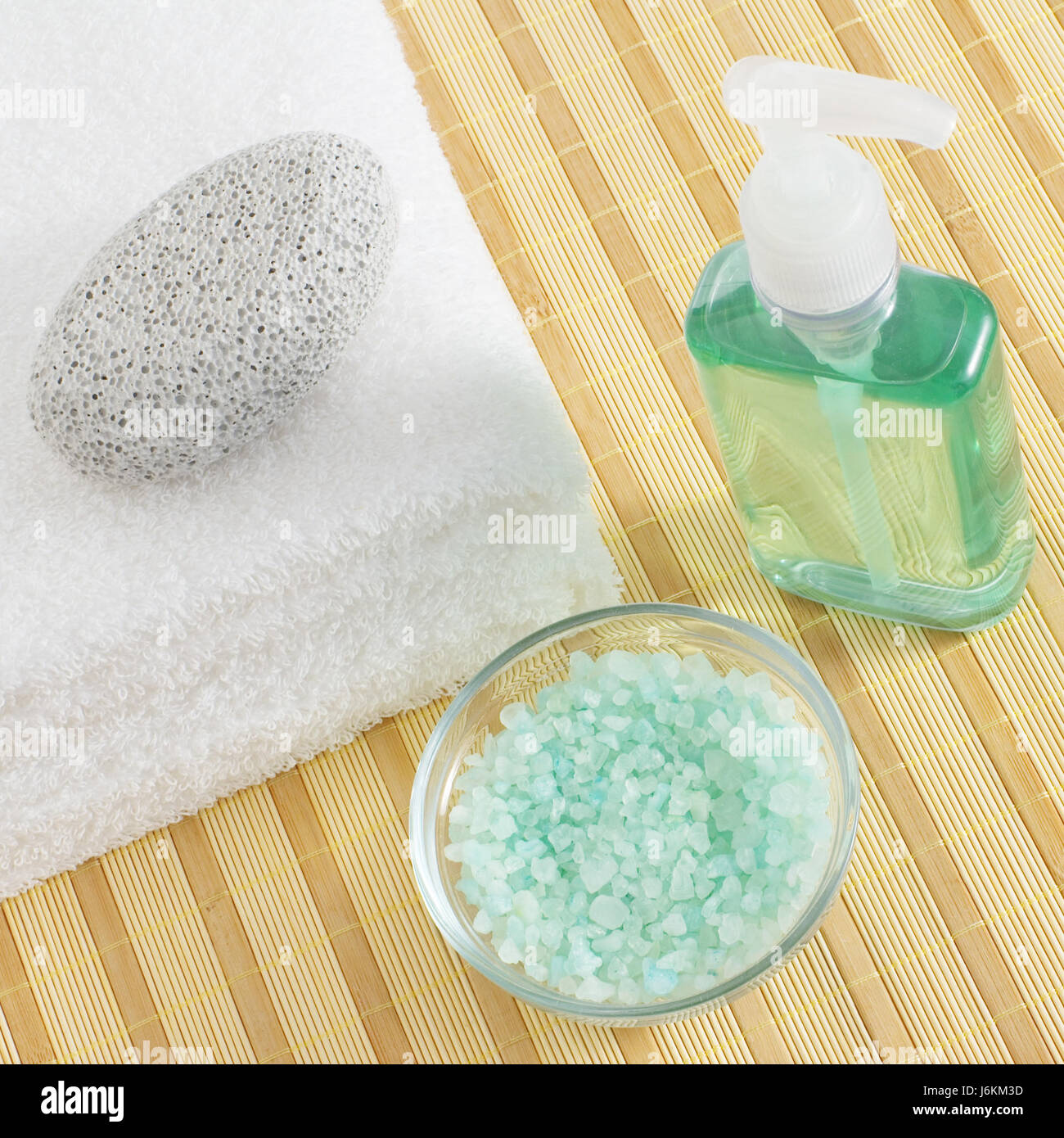 salt stone bottle bamboo mat soap pumice bath bathroom salt beautiful ...