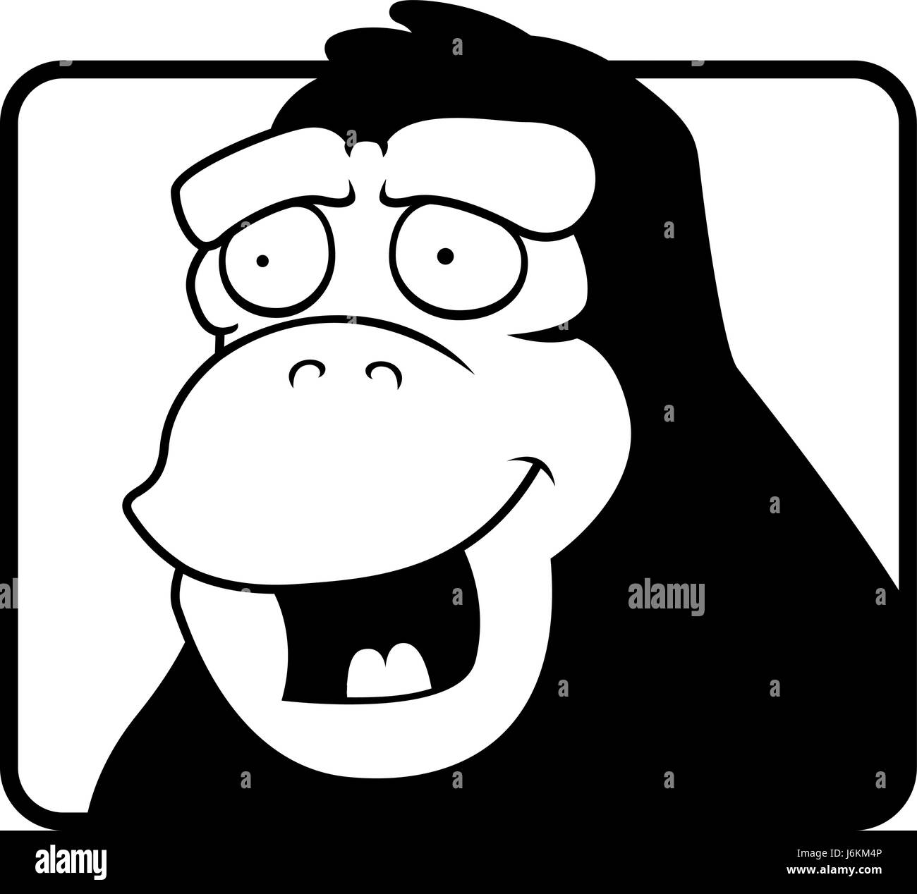 A cartoon ape illustration happy and smiling Stock Vector Image & Art ...