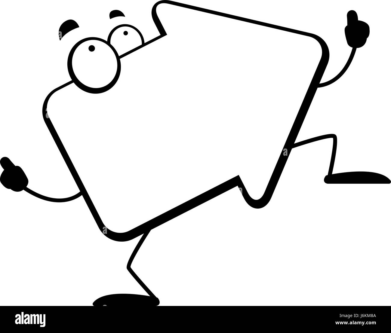 A cartoon yellow arrow with eyes dancing Stock Vector Image & Art - Alamy