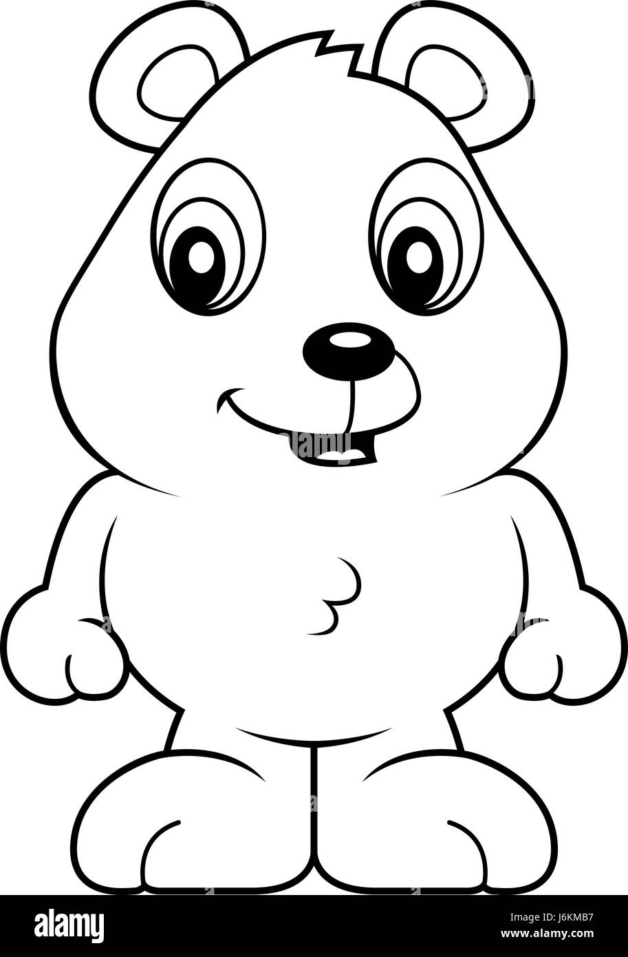 Cartoon baby bear cub smiling hi-res stock photography and images - Alamy