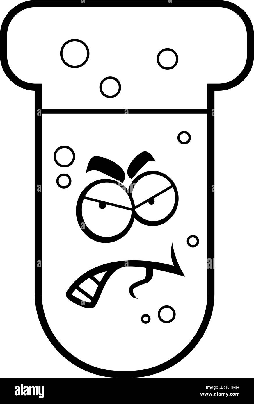 A cartoon test tube with an angry expression Stock Vector Image & Art ...