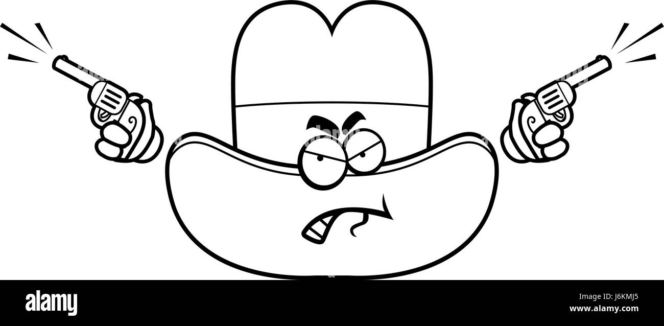 Cartoon cowboy hat angry hi-res stock photography and images - Alamy