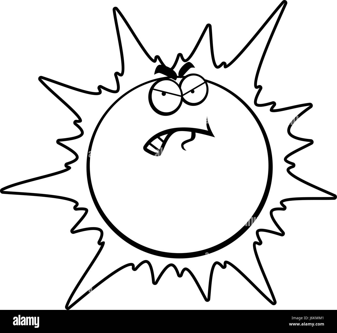 A cartoon sun with an angry expression Stock Vector Image & Art - Alamy