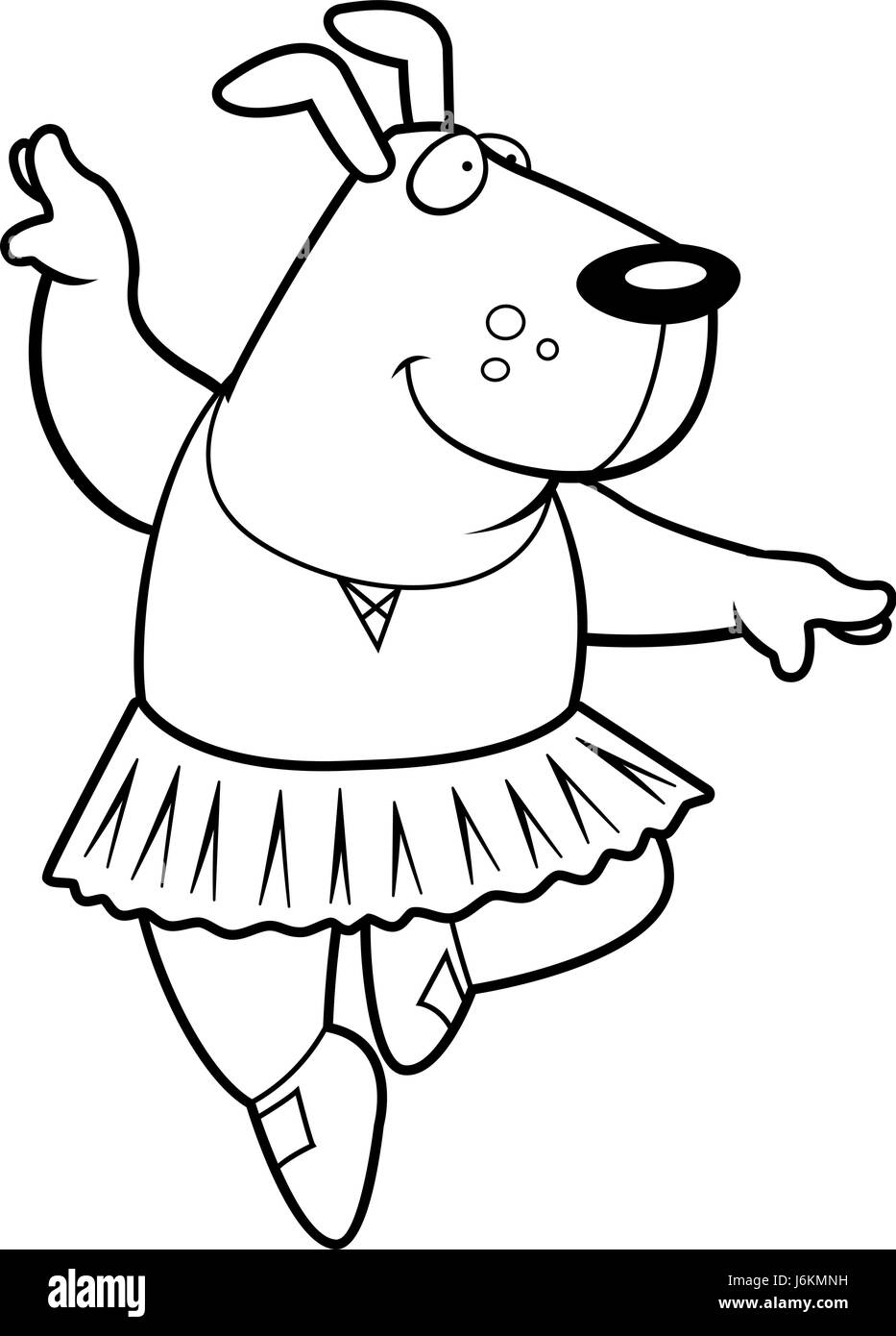 A happy cartoon dog ballerina in a tutu Stock Vector Image & Art - Alamy