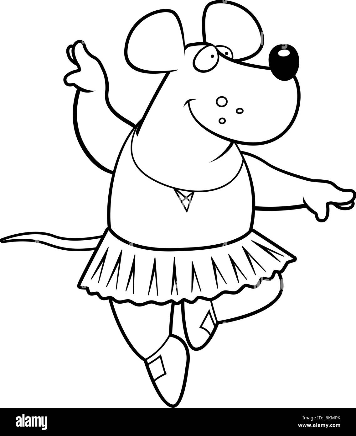 A happy cartoon rat ballerina in a tutu Stock Vector Image & Art - Alamy