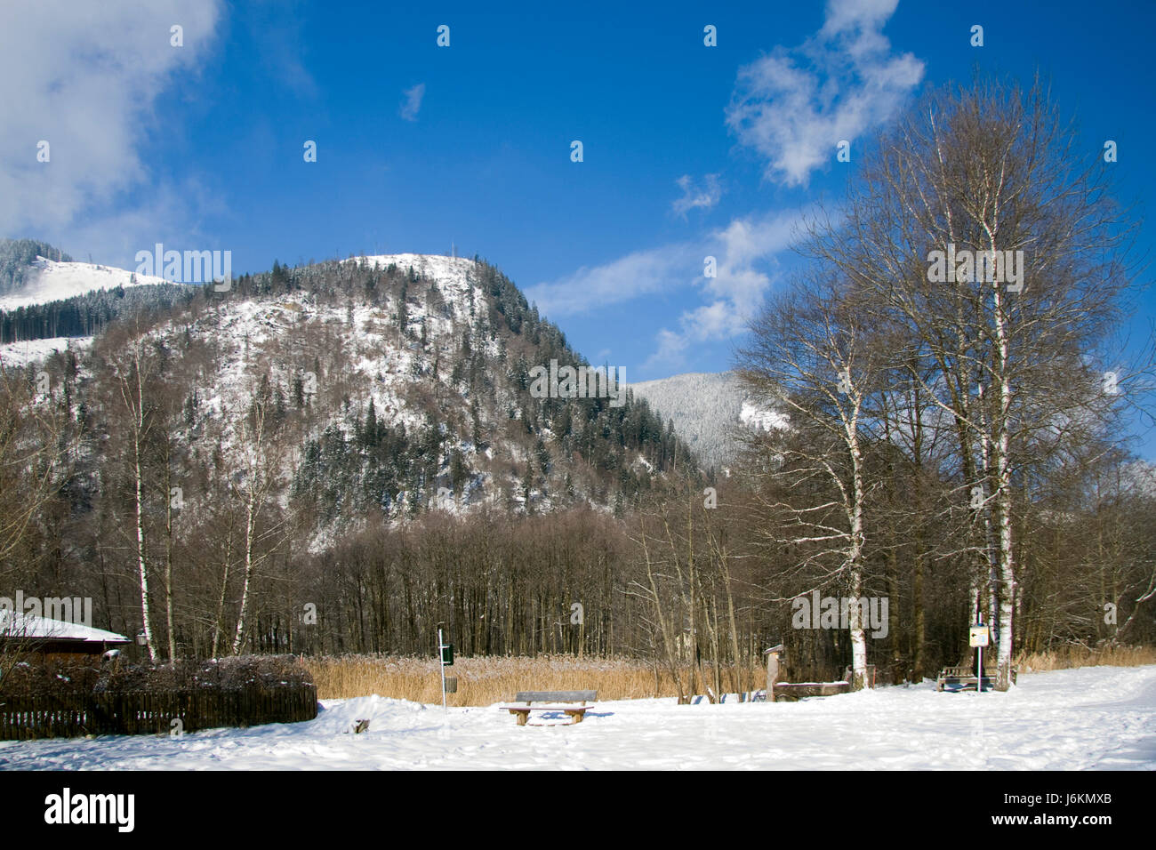 mountains summit ice climax peak seat bench firmament sky mountain park ...