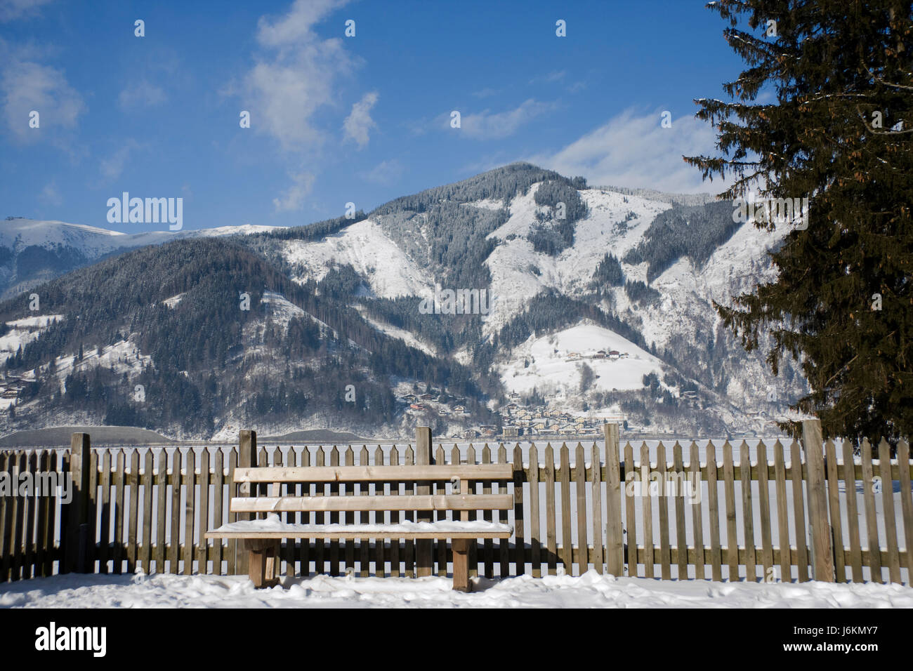 mountains summit ice climax peak seat bench firmament sky mountain park ...