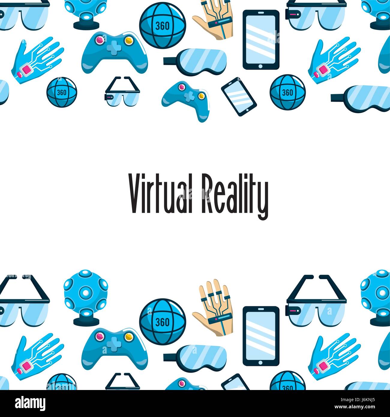 virtual reality elements technology background Stock Vector Image & Art ...