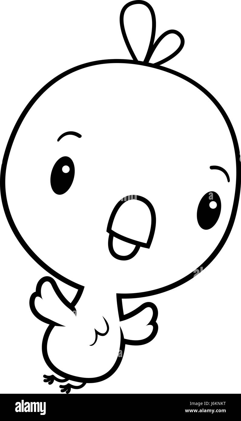 A cartoon illustration of a baby chick flying Stock Vector Image & Art ...