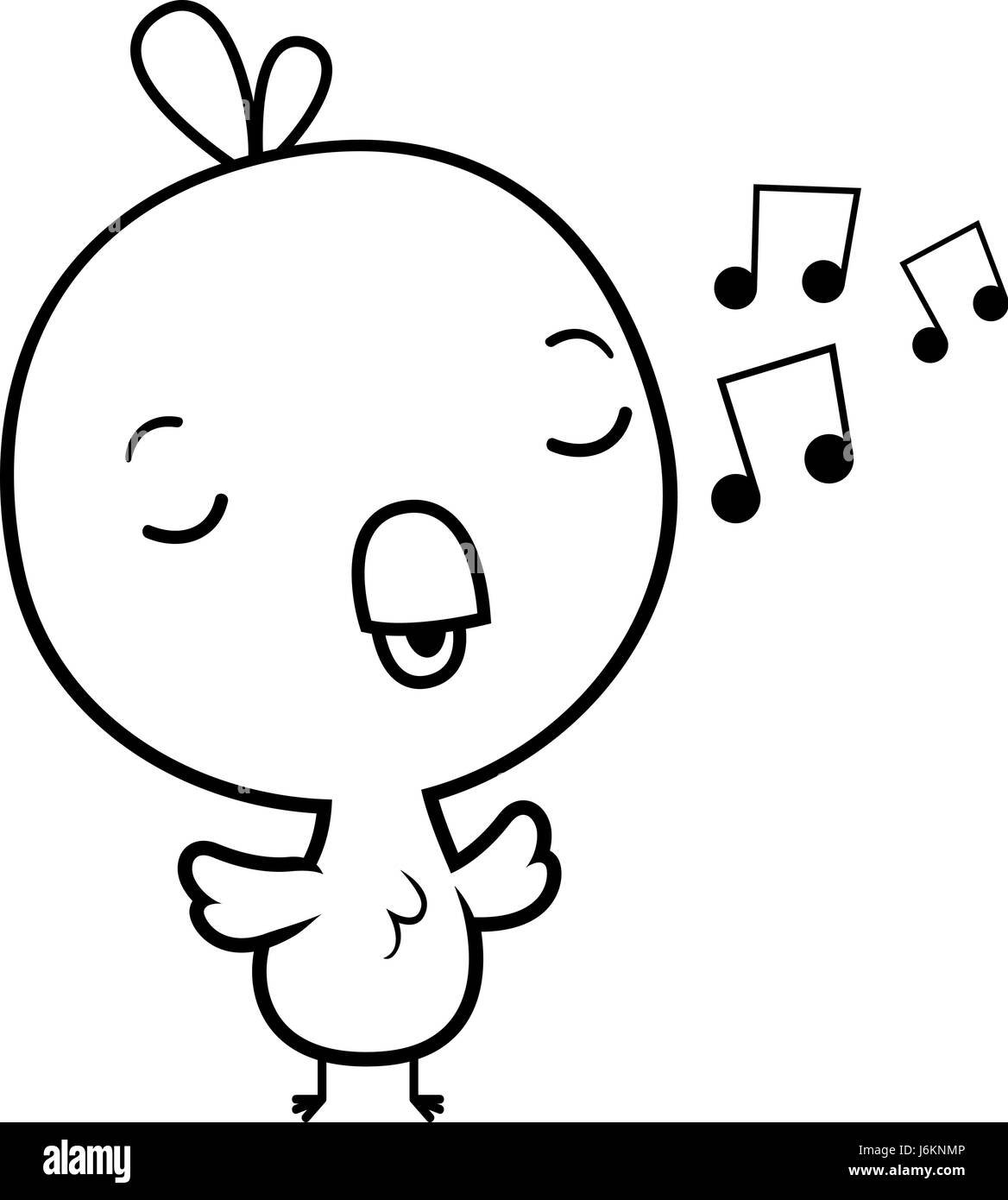 Yellow bird singing cartoon hi-res stock photography and images - Alamy