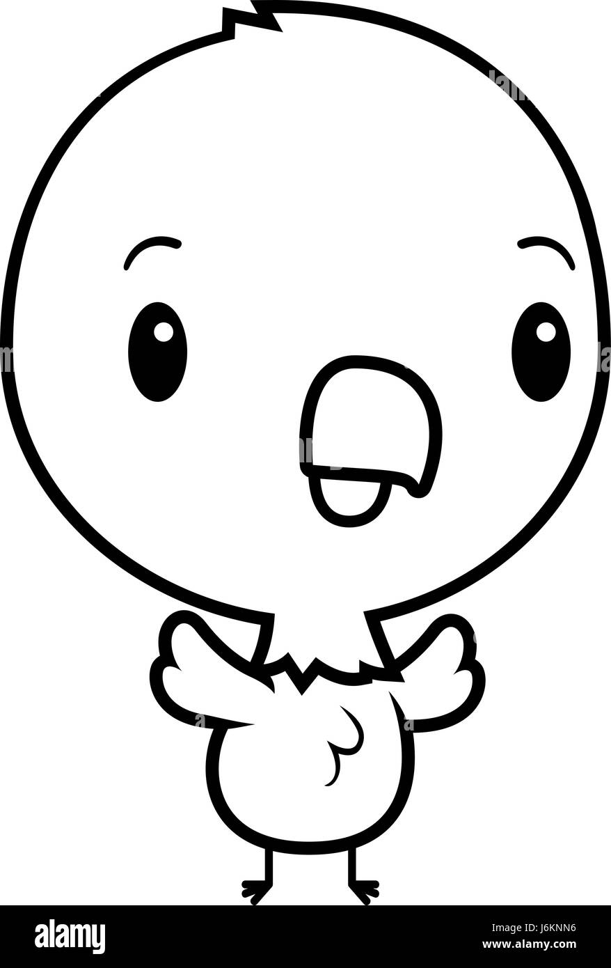 Cartoon Baby Chicken Hawk