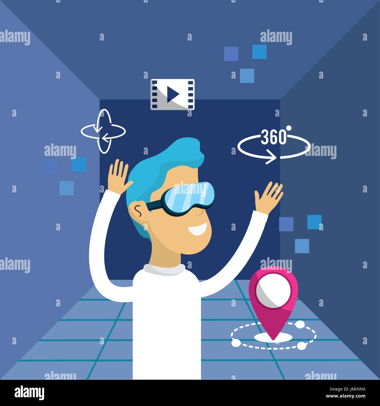 Man inside game simulator hi-res stock photography and images - Alamy