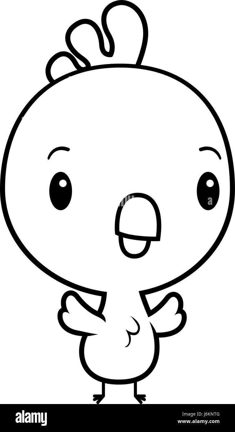 A cartoon illustration of a baby rooster standing Stock Vector Image ...