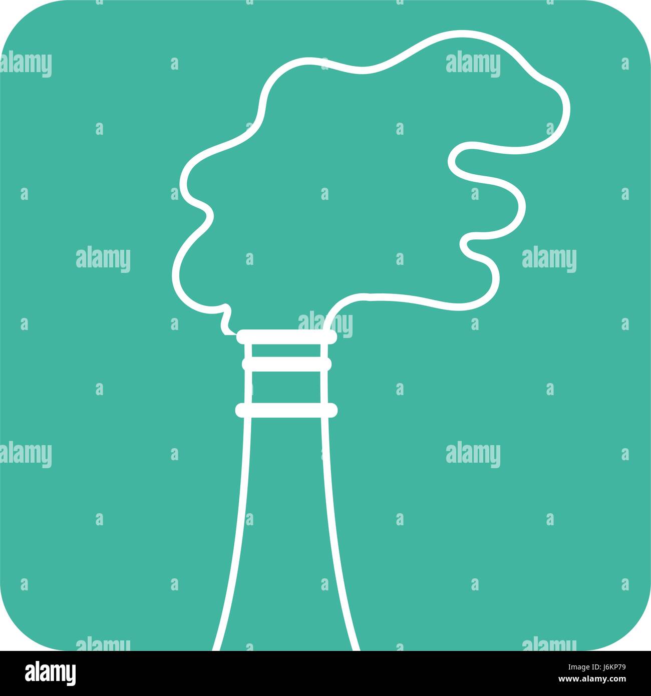 label pollution factory contaminating the environment of planet Stock ...