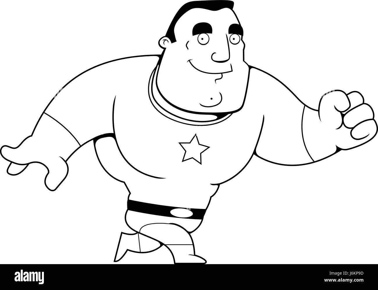 A happy cartoon superhero walking and smiling Stock Vector Image & Art ...
