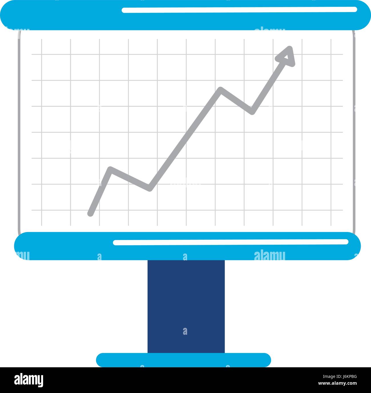 board with statistic arrow up to financial business Stock Vector Image ...